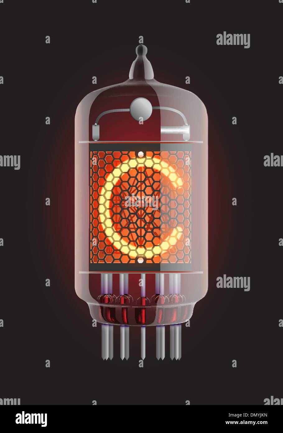 Nixie radio tube Stock Vector Image & Art - Alamy