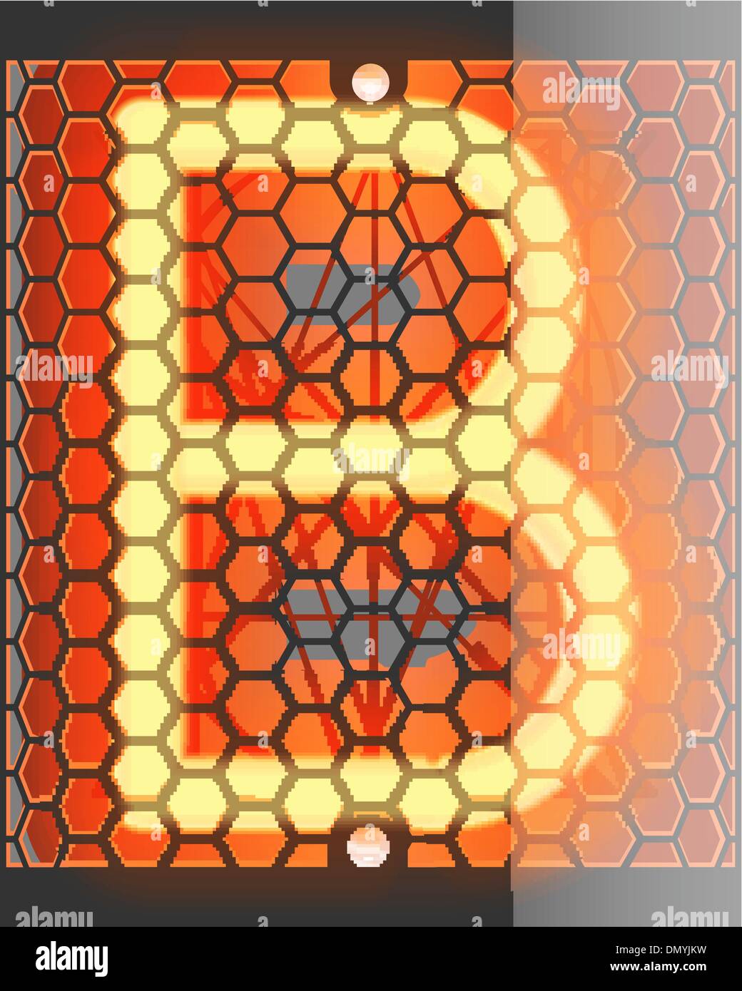 Nixie tube indicator Stock Vector Image & Art - Alamy