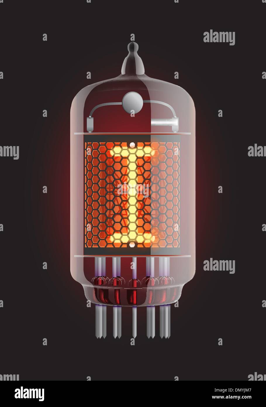 Nixie radio tube Stock Vector Image & Art - Alamy