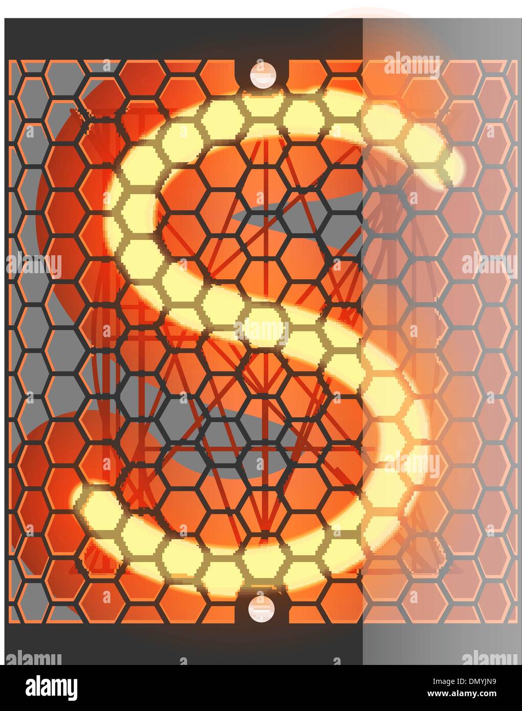 Retro style nixie tube Stock Vector Images - Alamy