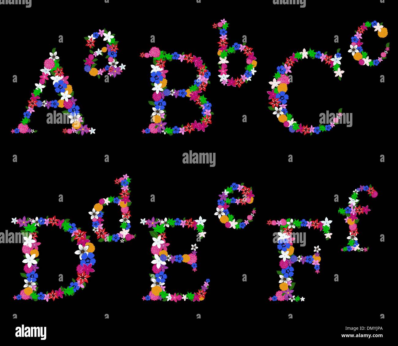 Alphabet garden Stock Vector Images - Alamy