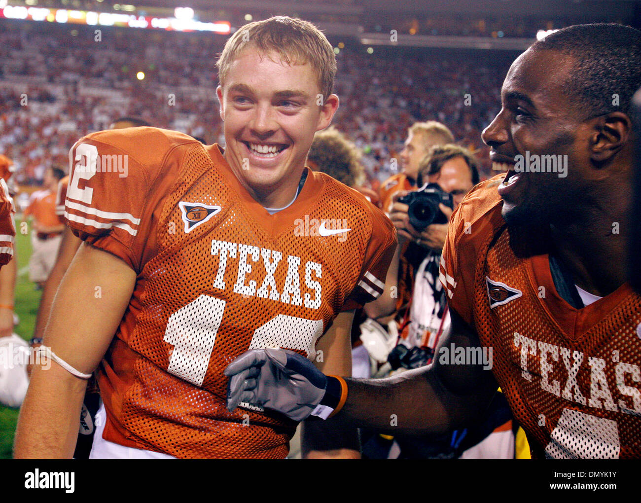 Oct 14, 2006; Austin, TX, USA; NCAA Football: UT's Colt McCoy and Limas ...