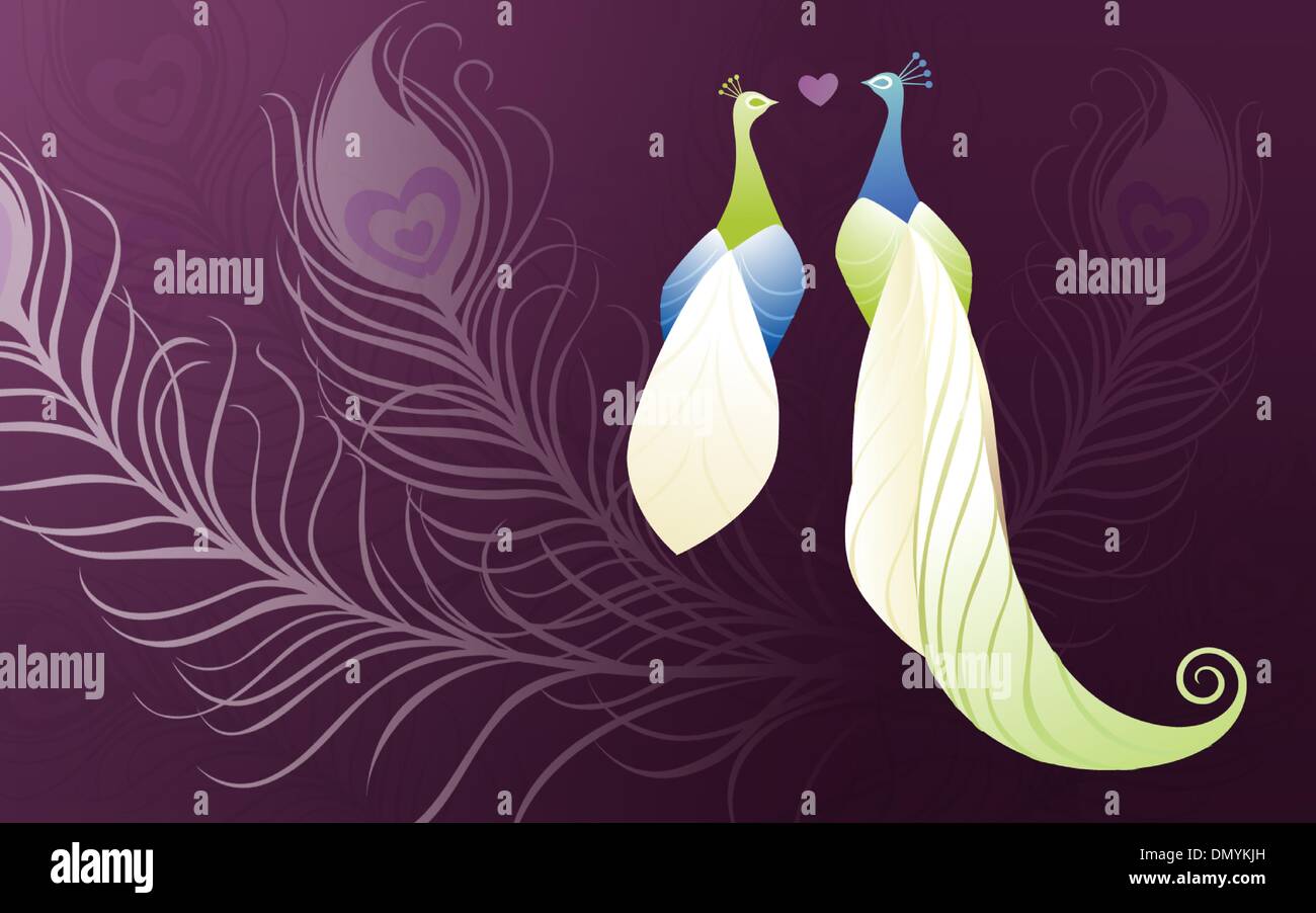 Fancy blue peacock Stock Vector Images - Alamy