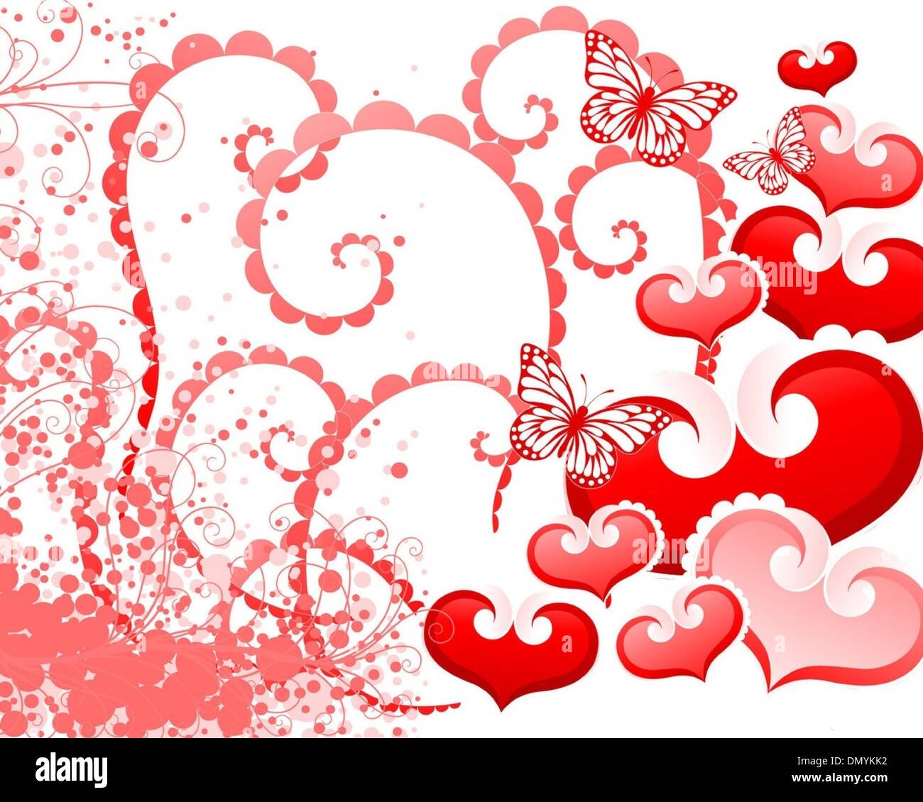 Colorful abstract background hearts Stock Vector Images - Alamy