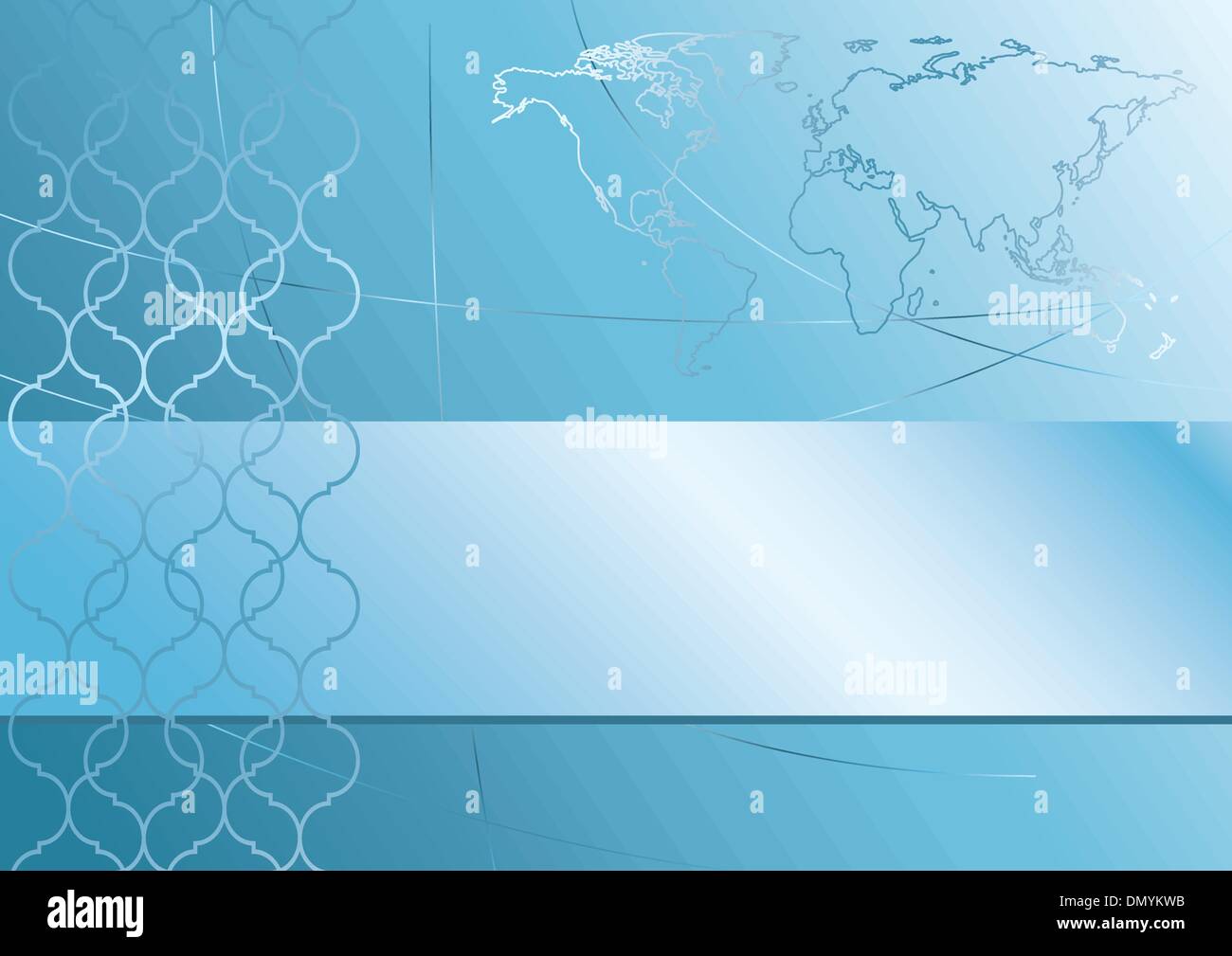 abstract vector blue background with map of the world Stock Vector ...