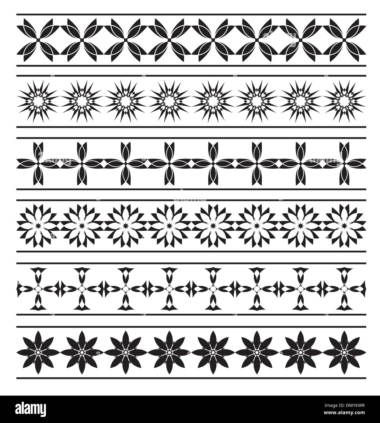 Vintage set vector black Cut Out Stock Images & Pictures - Alamy