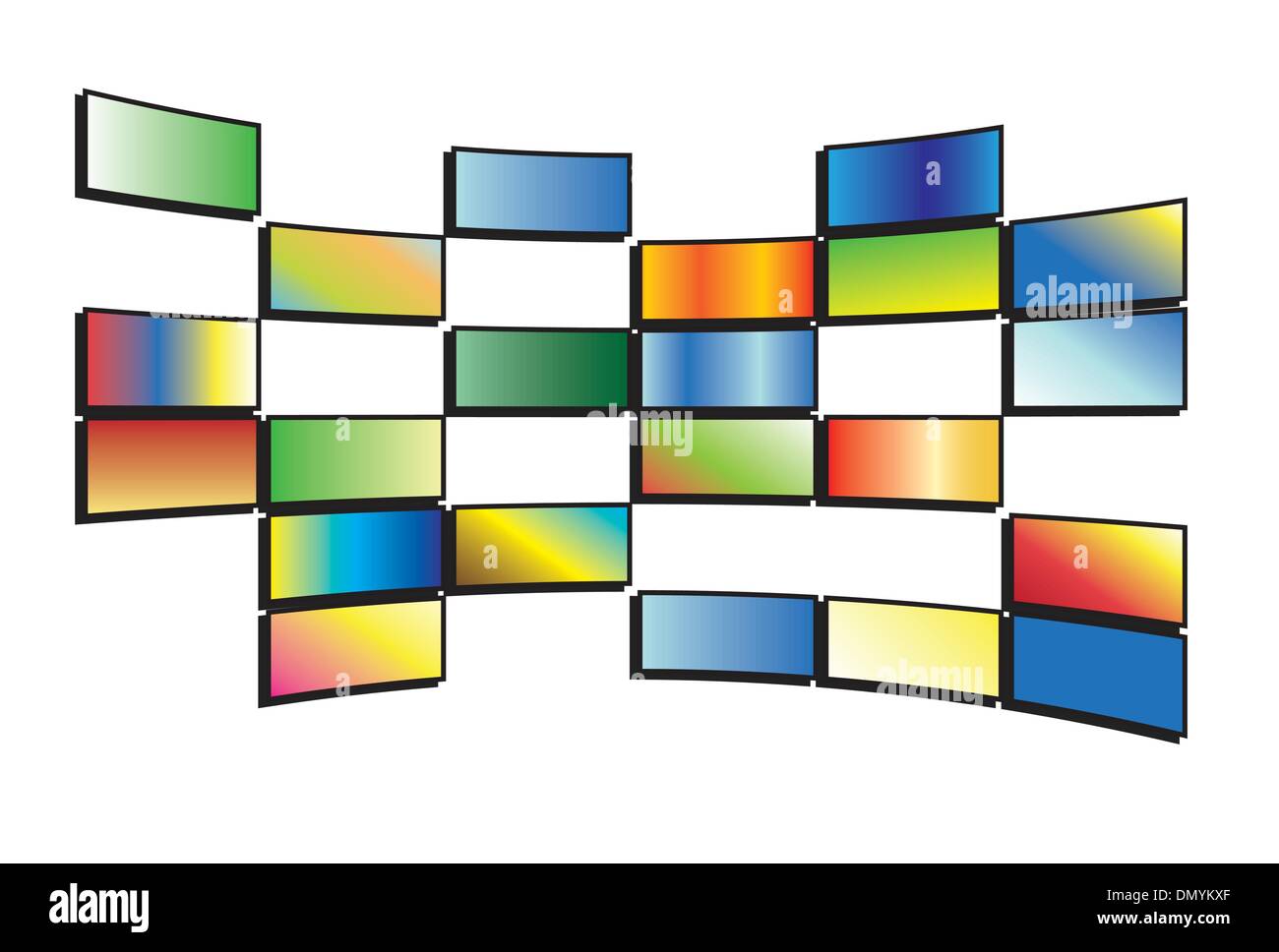 vector illustration of color tv screens Stock Vector Image & Art - Alamy