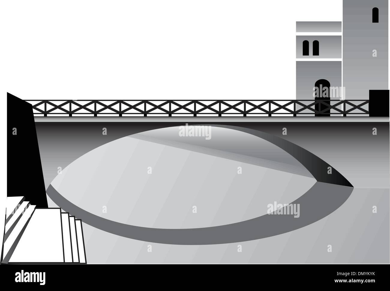 Landscape canal Stock Vector Images - Alamy