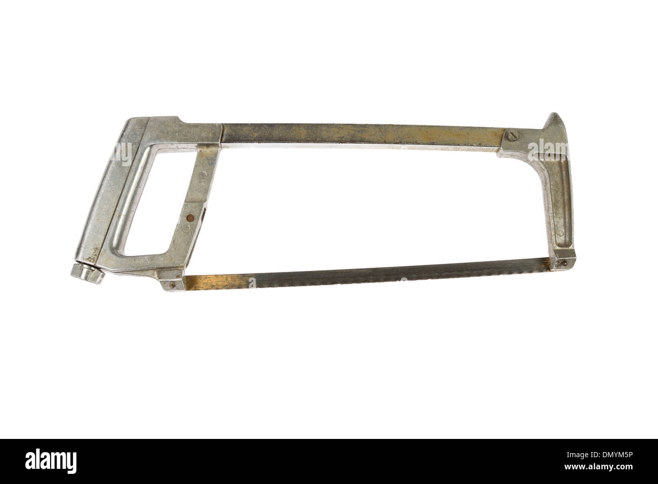 Used metal hand saw isolated on white background Stock Photo - Alamy