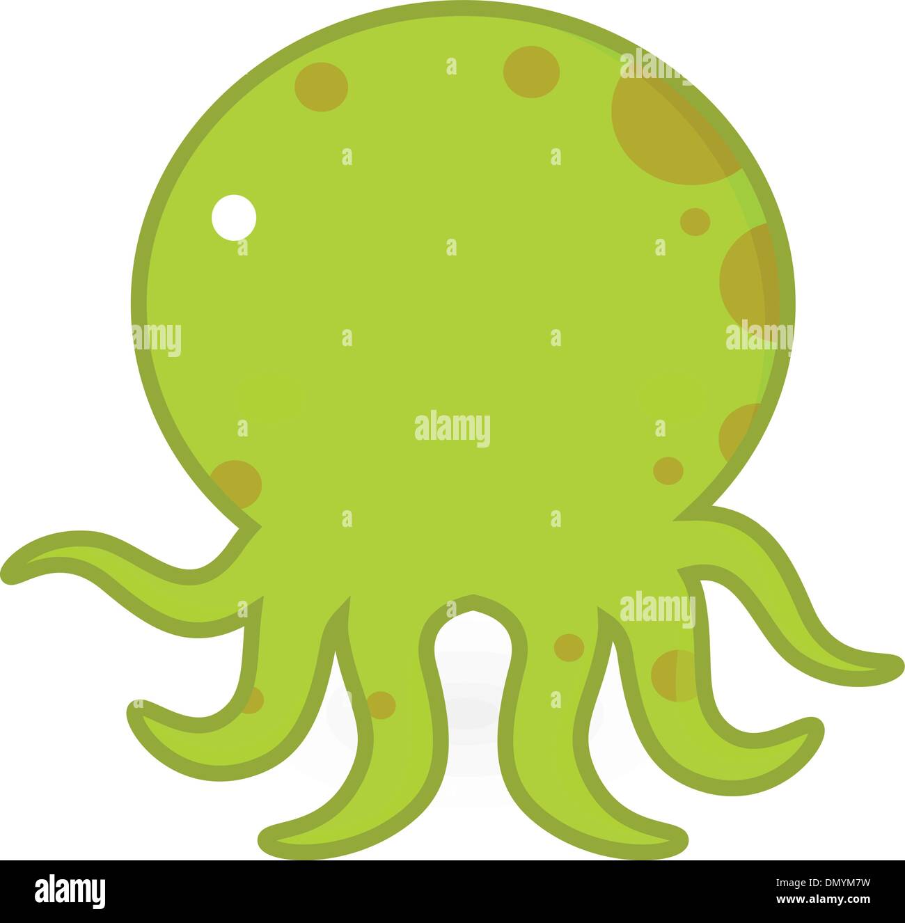 Funny Cartoon Octopus Isolated On High Resolution Stock Photography and ...