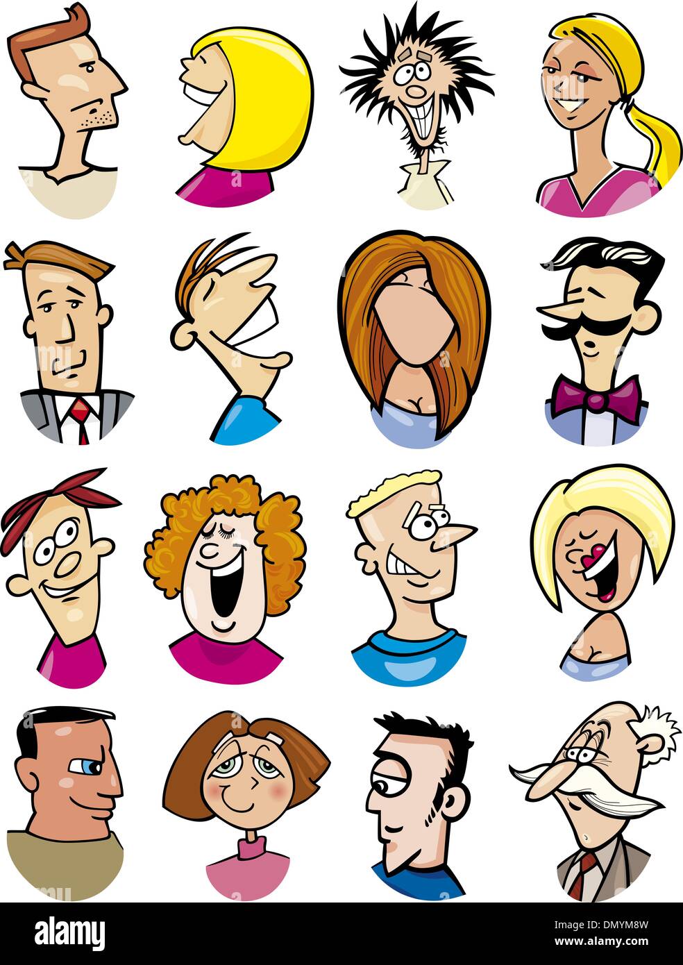 cartoon people characters and emotions Stock Vector Image & Art - Alamy