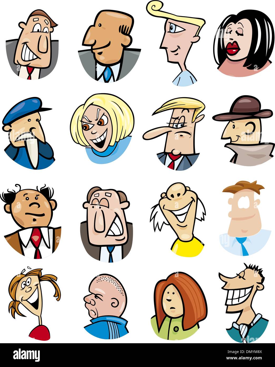 cartoon people characters and emotions Stock Vector Image & Art - Alamy