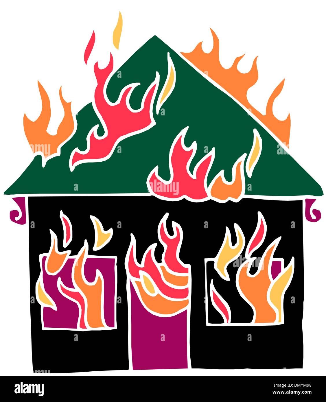 Burning house vector vectors hi-res stock photography and images - Alamy