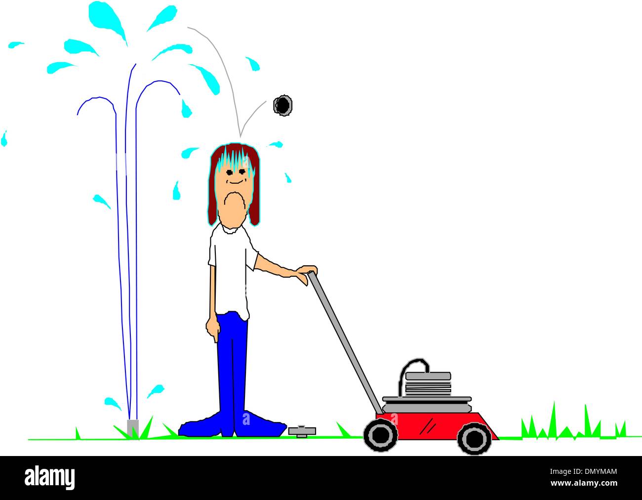 Garden cutting man Cut Out Stock Images & Pictures - Alamy