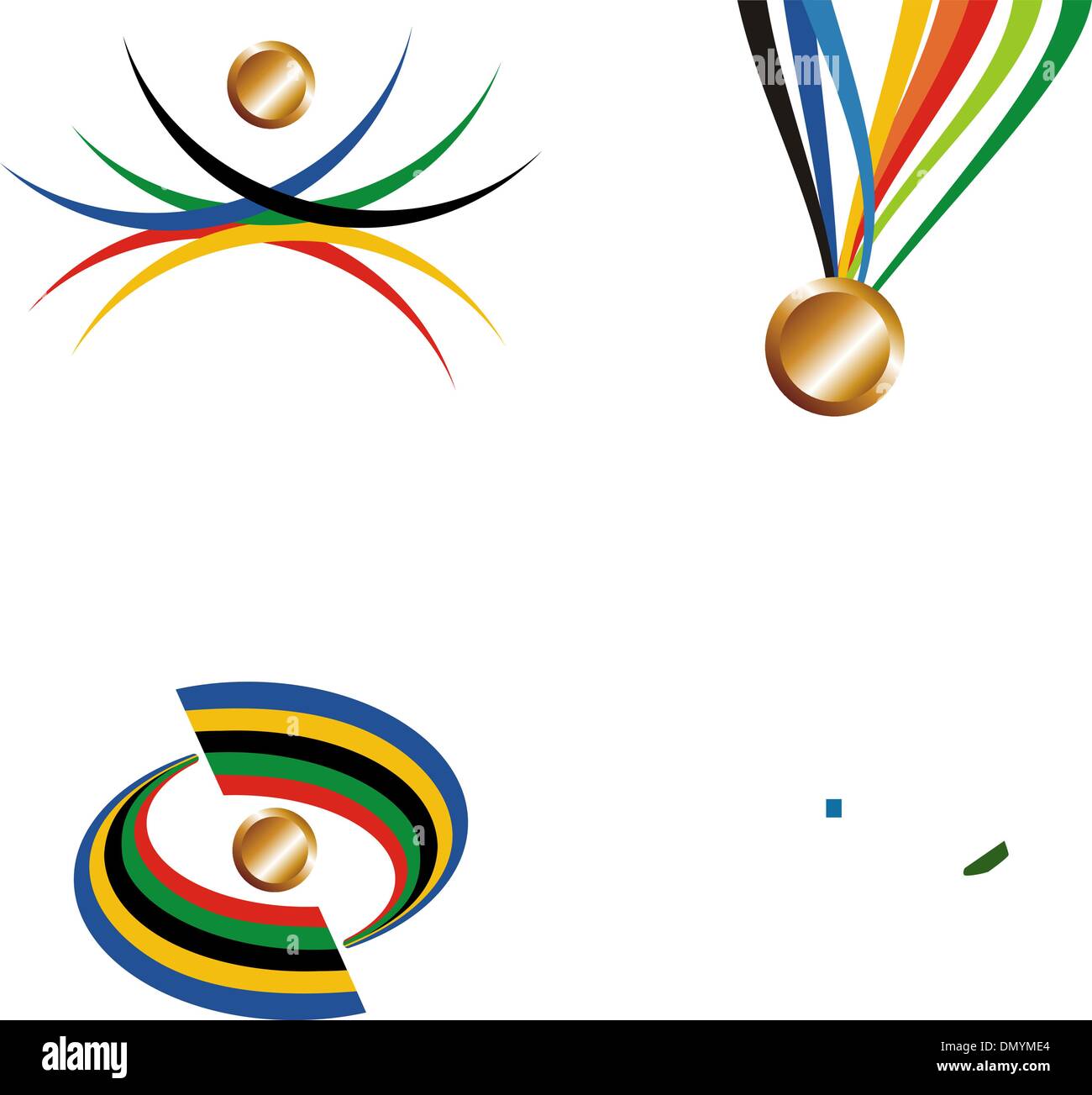 Gold medal with ribbon. Vector file layered for easy manipulatio Stock ...