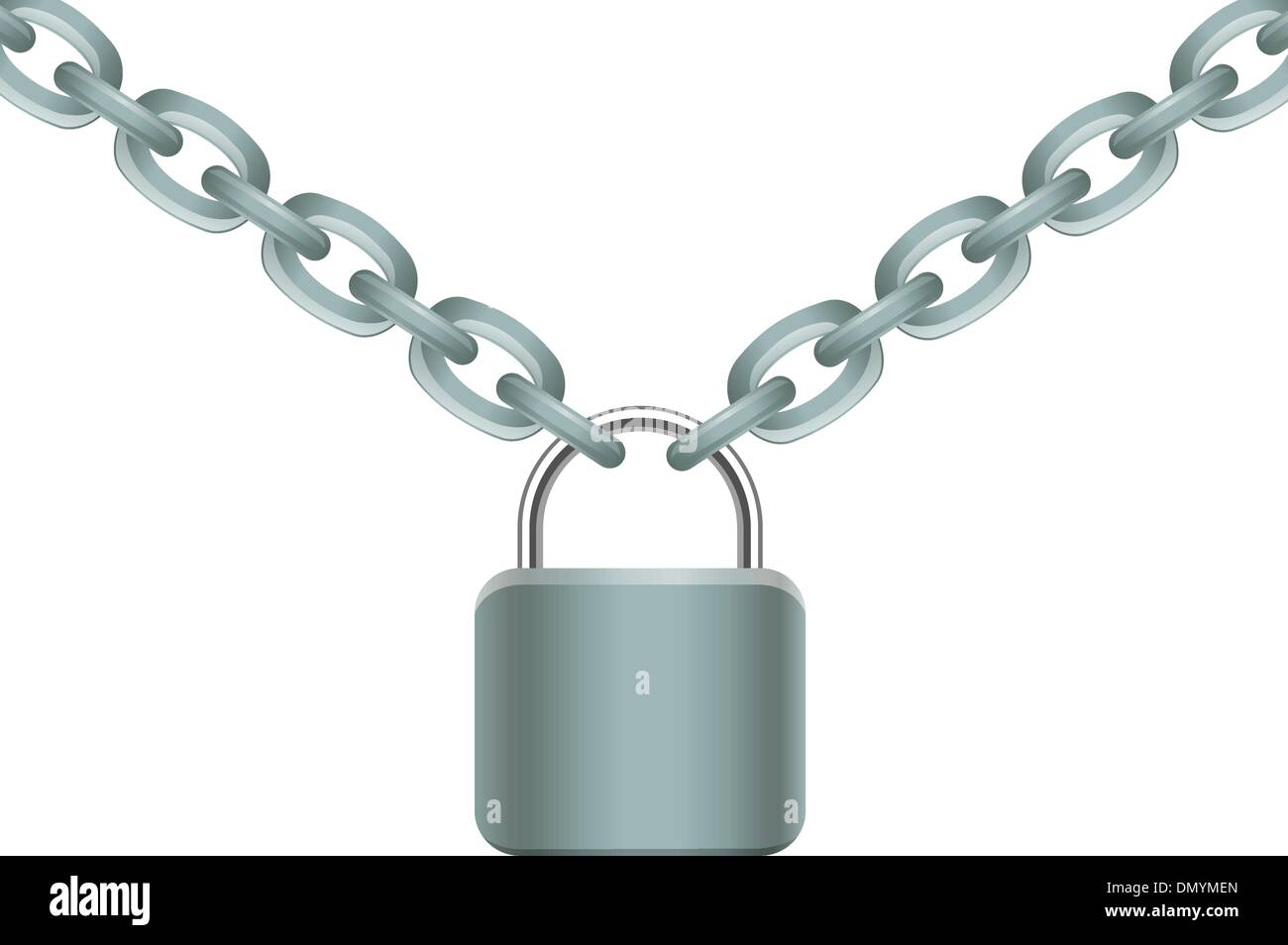 Chain lock vector illustration Stock Vector Images - Alamy