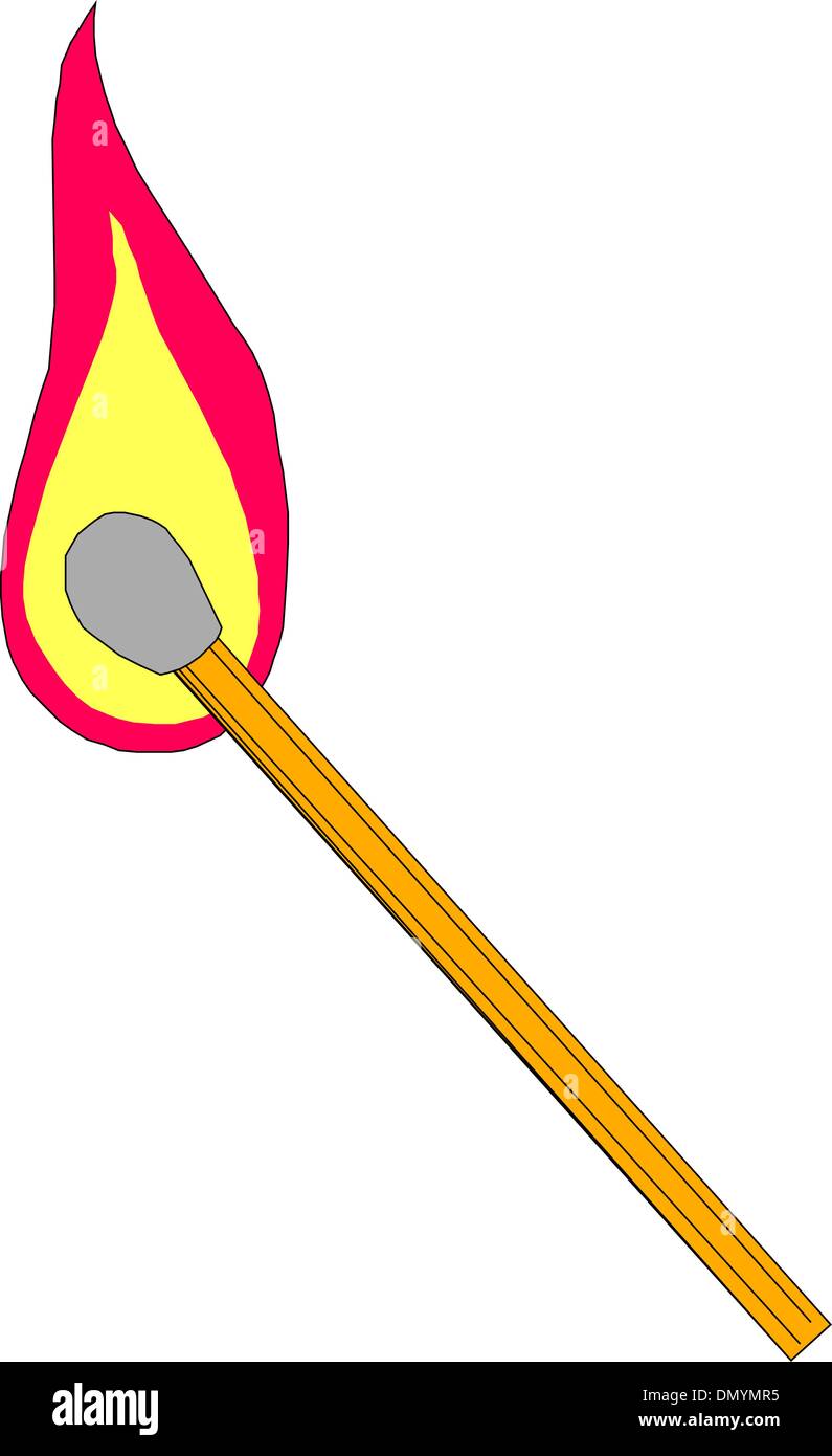 Stick flame Stock Vector Images - Alamy