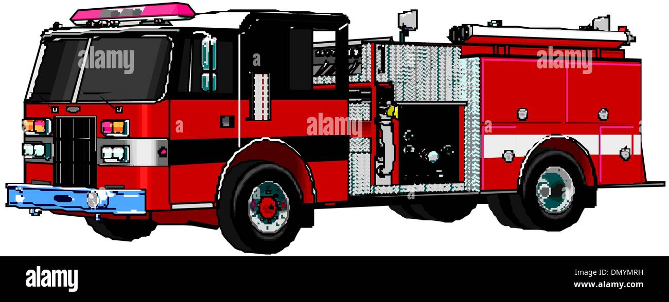 Fire engine Stock Vector Images - Alamy
