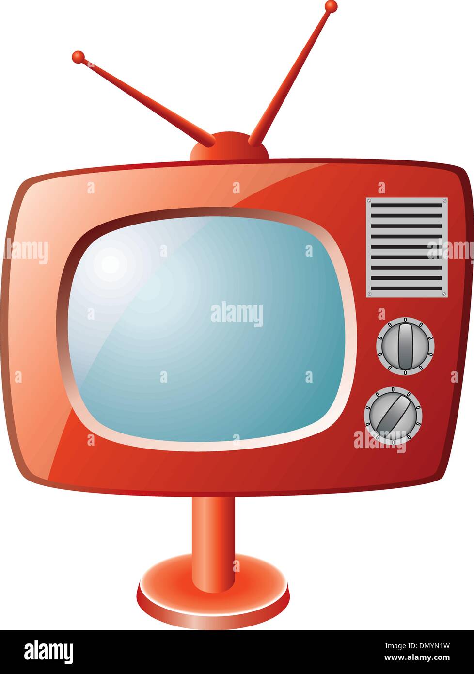 Vintage red television tv set hi-res stock photography and images - Alamy