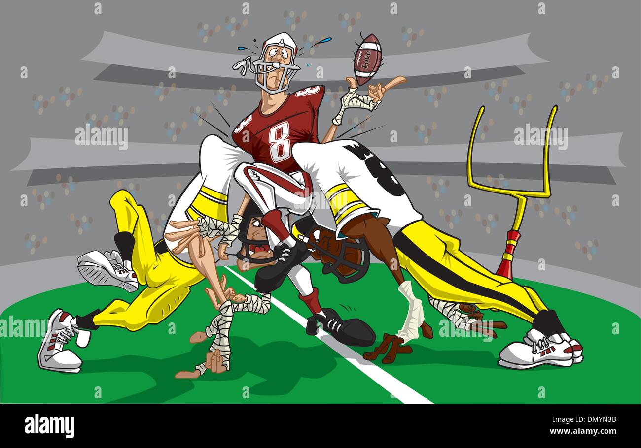 Quarterback rush Stock Vector Images - Alamy