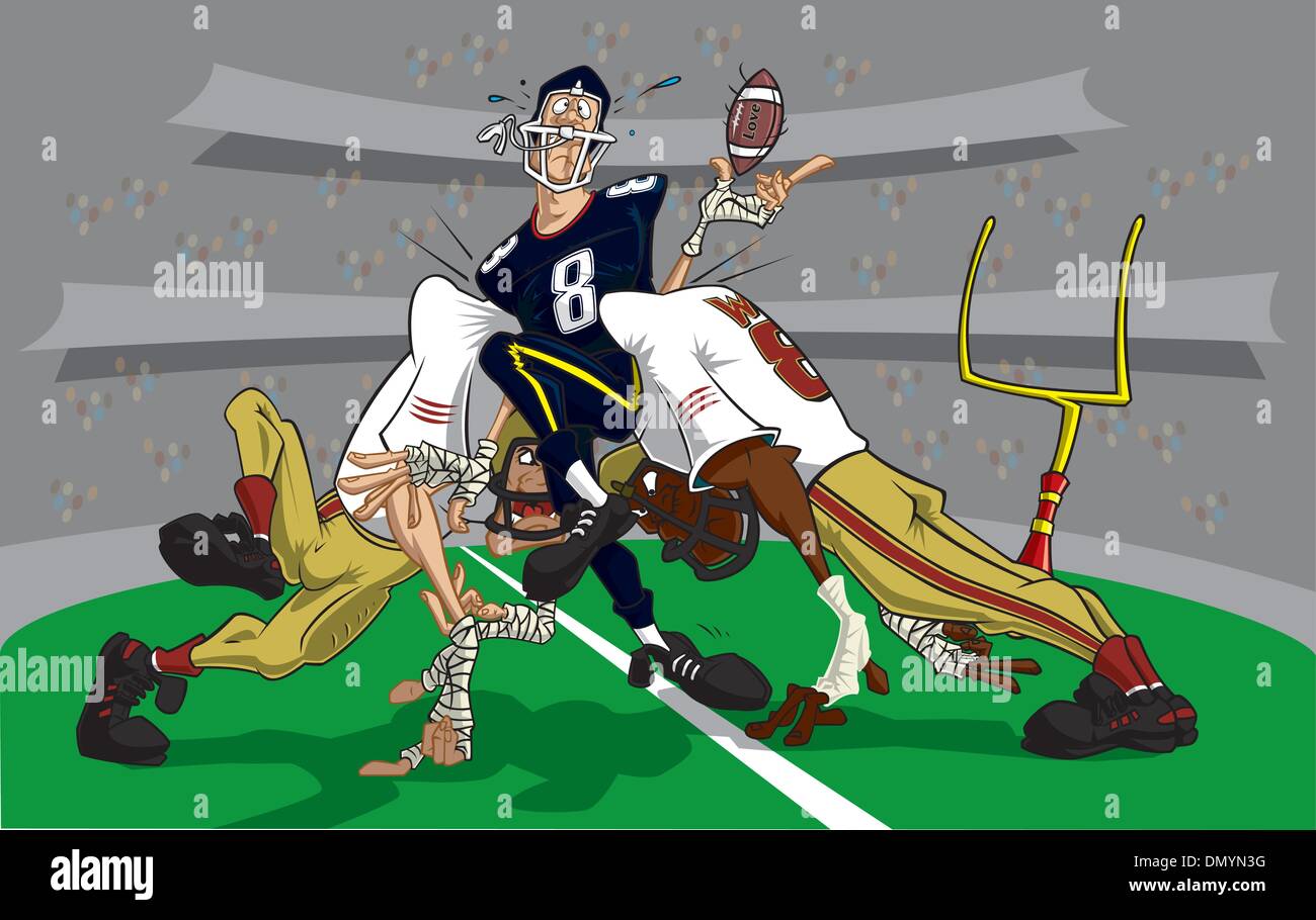 People in football field Stock Vector Images - Alamy