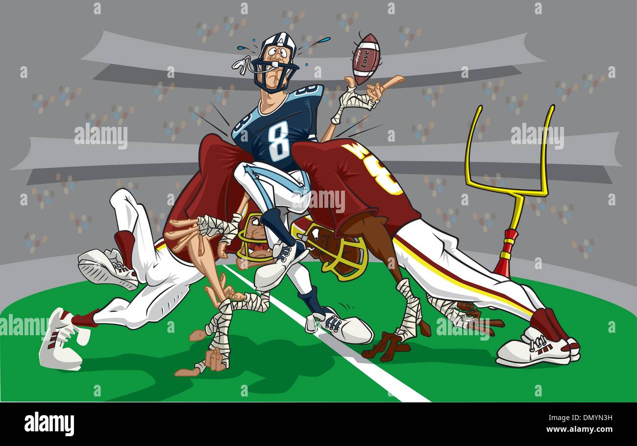 Quarterback Rush Stock Vector Images - Alamy