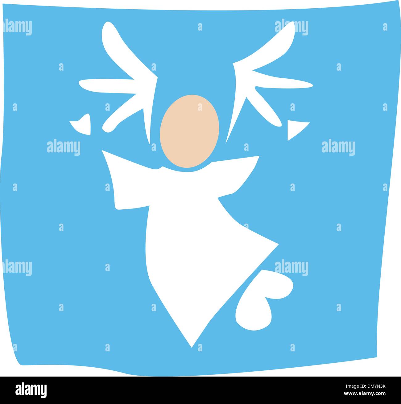 Angel at her feet Stock Vector Images - Alamy