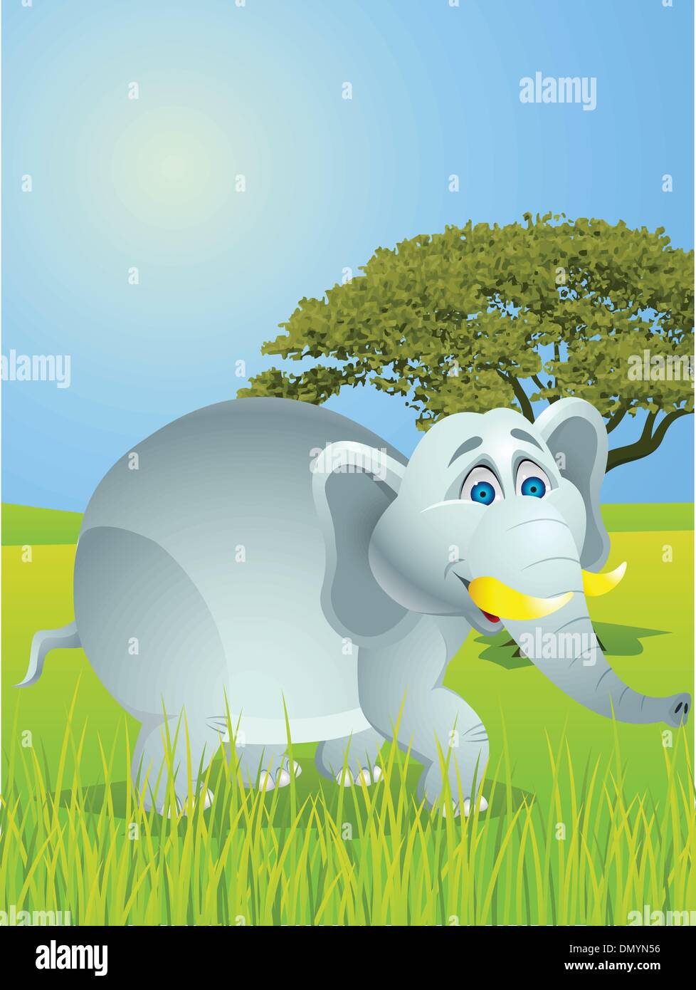 Savannah Elephant Cartoon High Resolution Stock Photography and Images ...