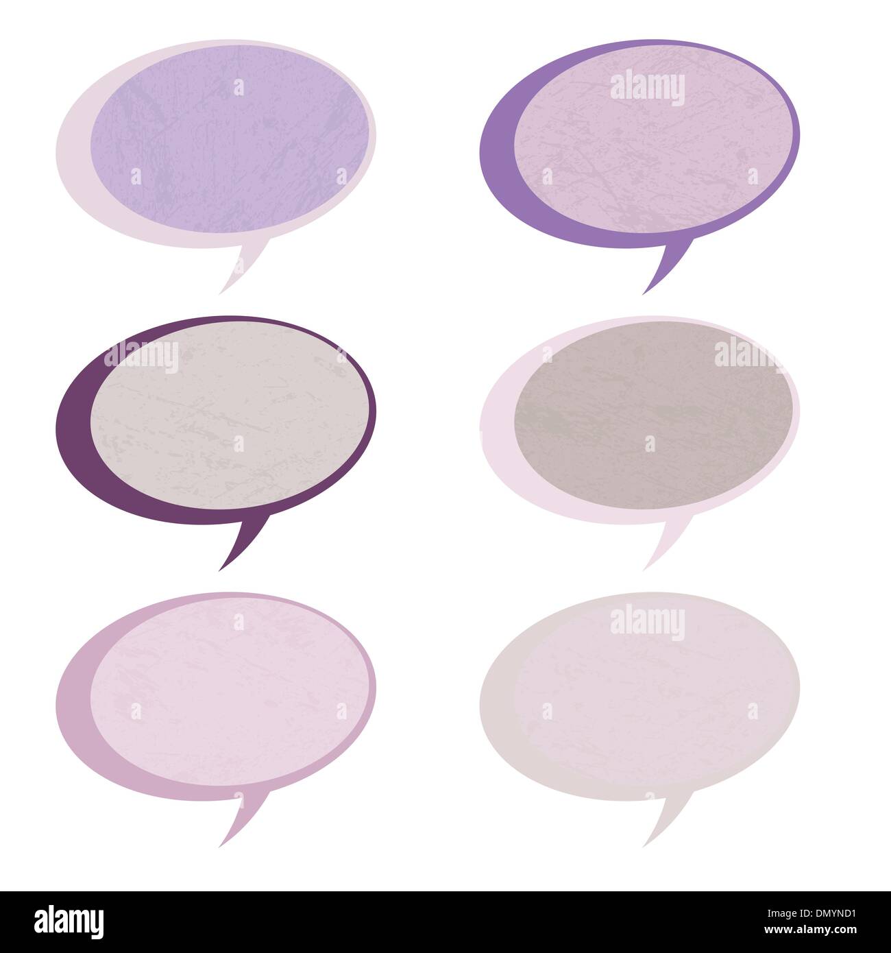 Retro speech bubbles set with copy space. EPS 8 Stock Vector Image ...