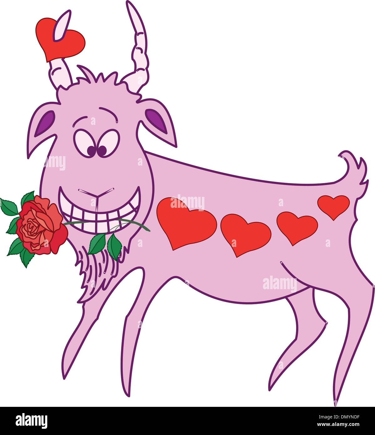 Valentine goat Stock Vector Images - Alamy