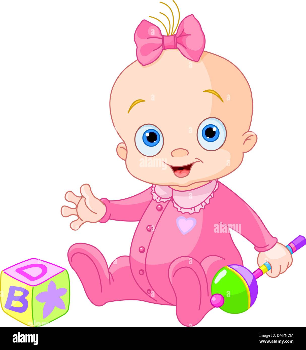 Sweet baby girl Stock Vector Image & Art - Alamy