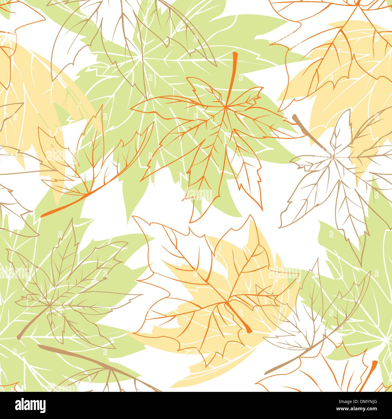 Seamless pattern autumn leaves Stock Vector Images - Alamy
