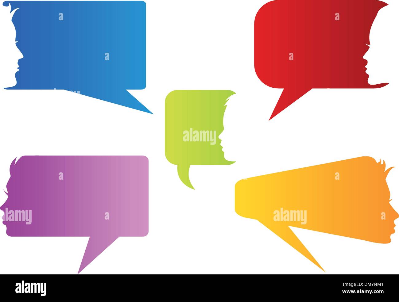 Communication speech bubbles conversation Stock Vector Images - Alamy