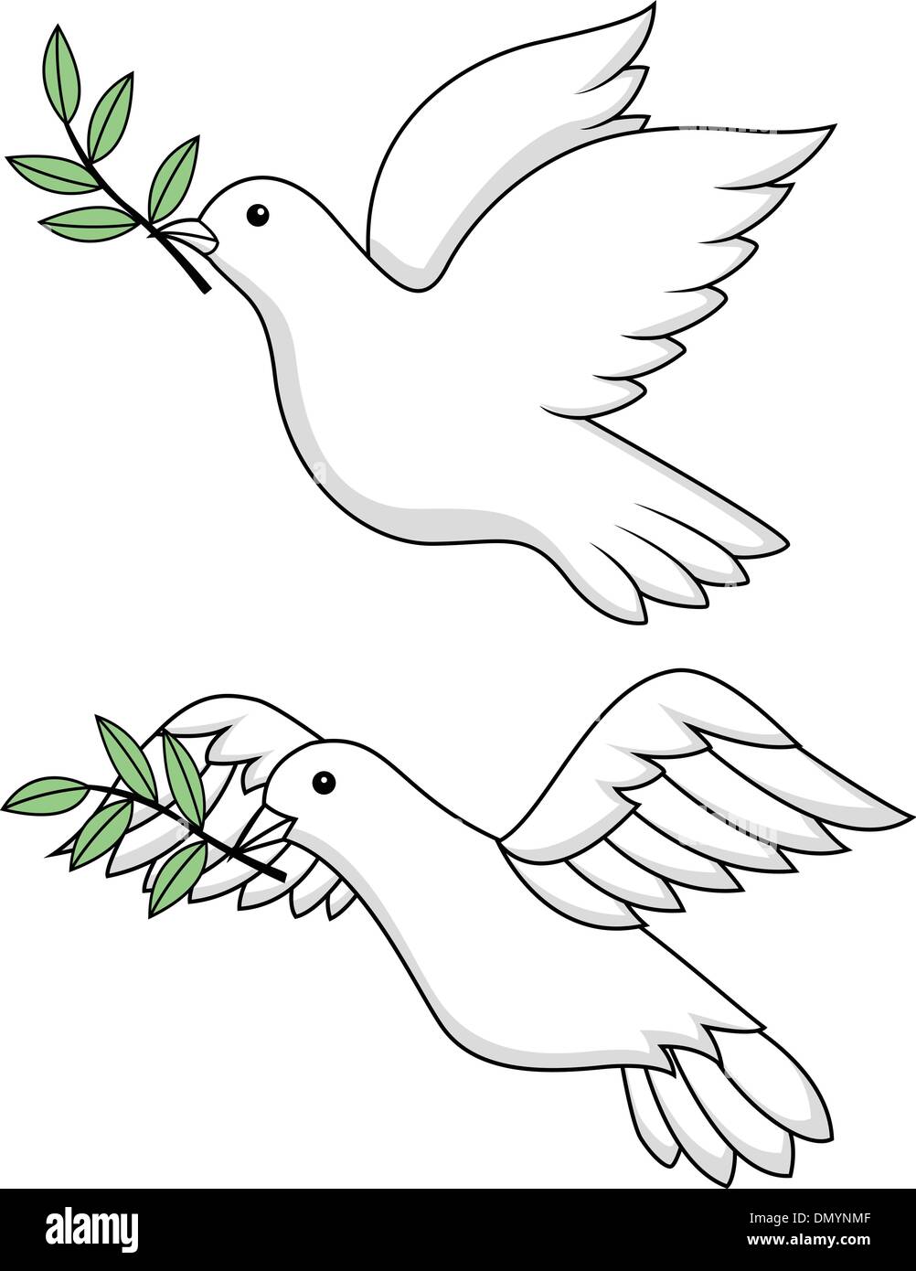 White dove symbol Stock Vector Image & Art - Alamy