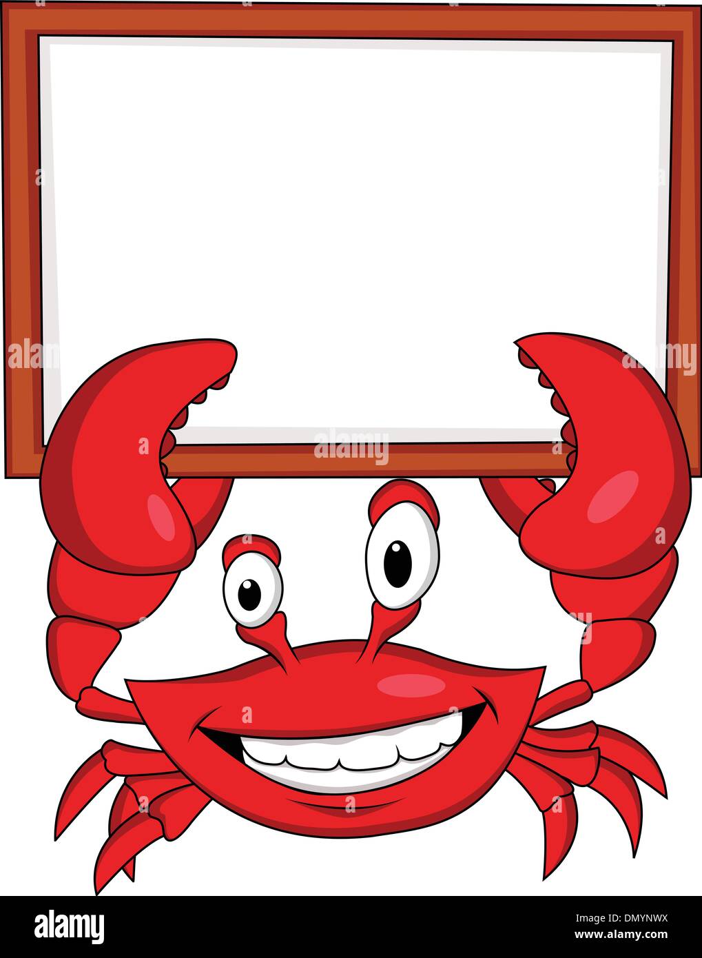 Crab with blank sign Stock Vector Image & Art - Alamy