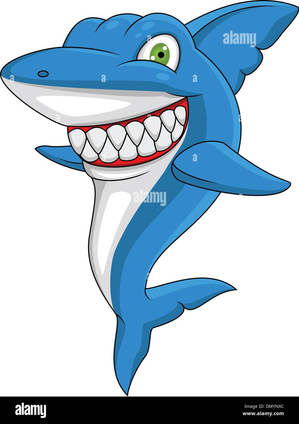Happy shark cartoon icon hi-res stock photography and images - Alamy