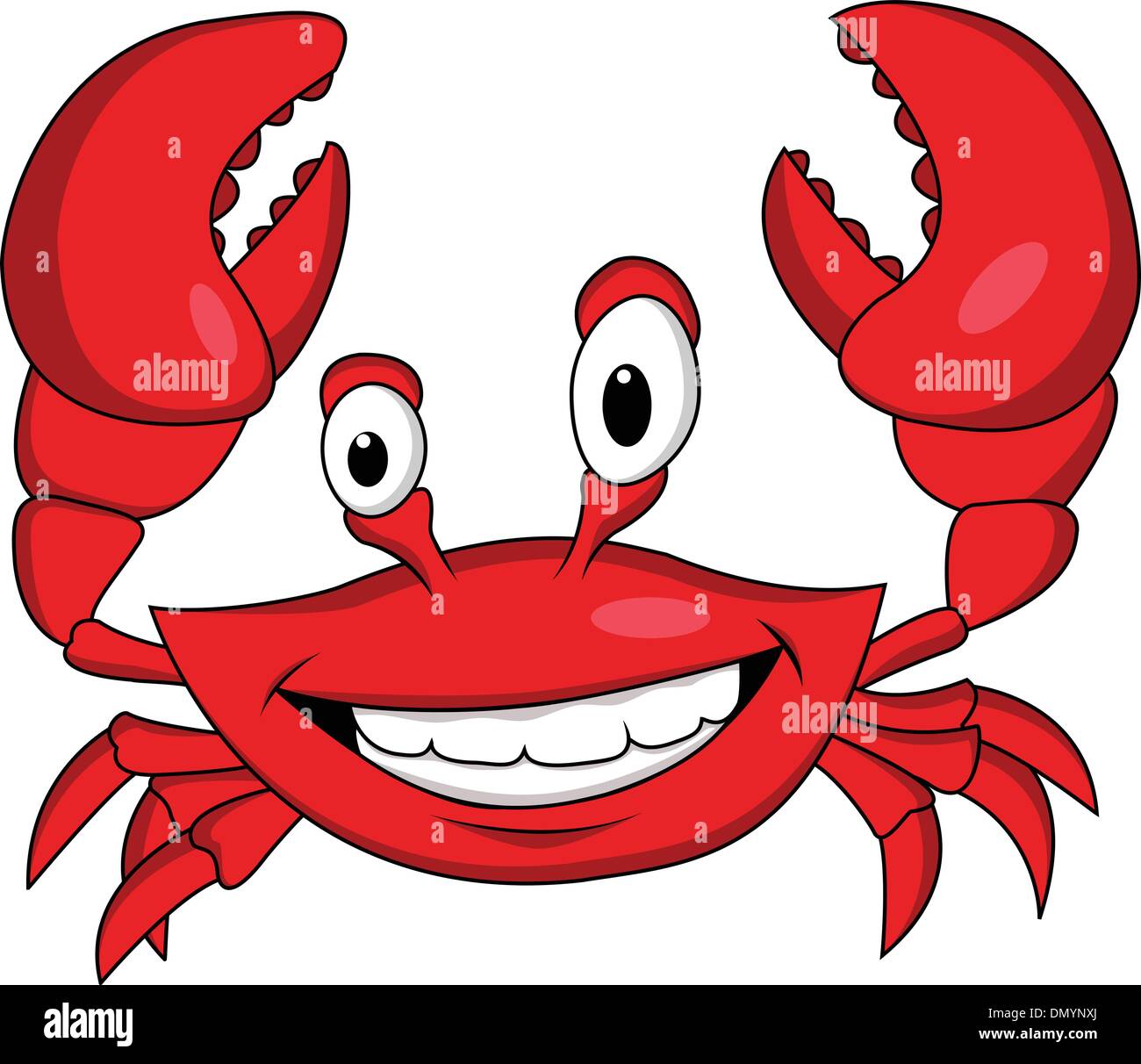 Funny crab cartoon Stock Vector Image & Art - Alamy