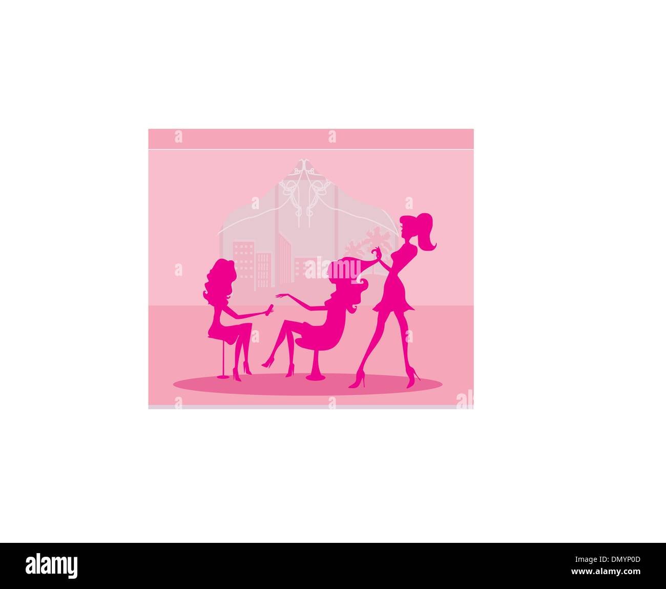 Vector illustration of the beautiful woman in beauty salon Stock Vector ...