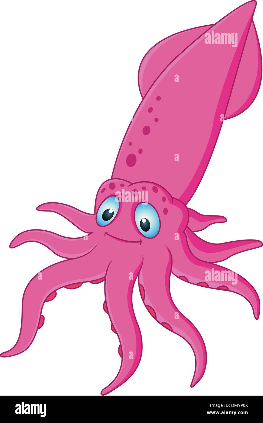 Cartoon squid hi-res stock photography and images - Alamy