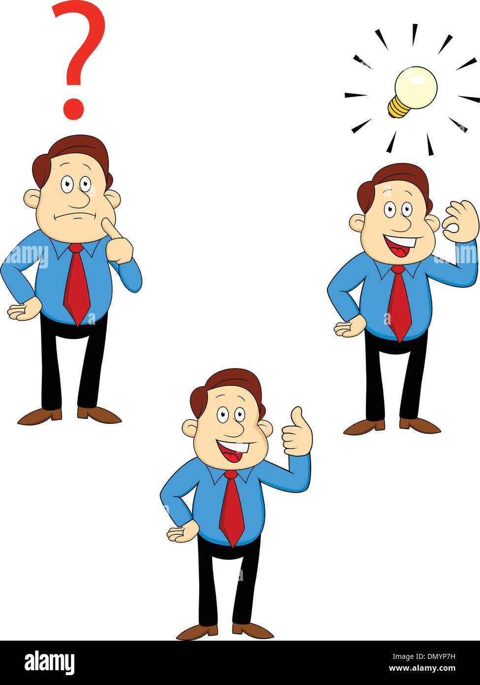 Cartoon businessman asking question Stock Vector Images - Alamy