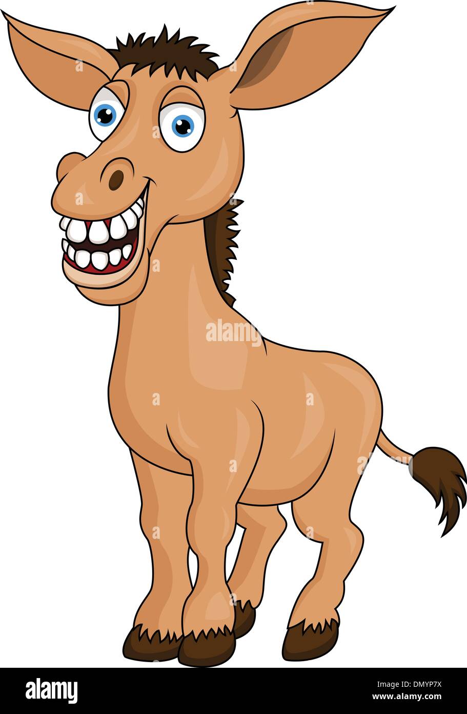Smiling donkey cartoon Stock Vector Image & Art - Alamy