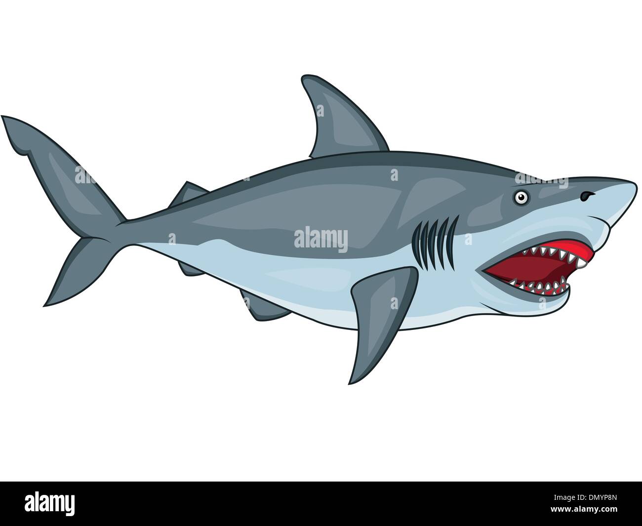 Angry blue shark Cut Out Stock Images & Pictures - Alamy