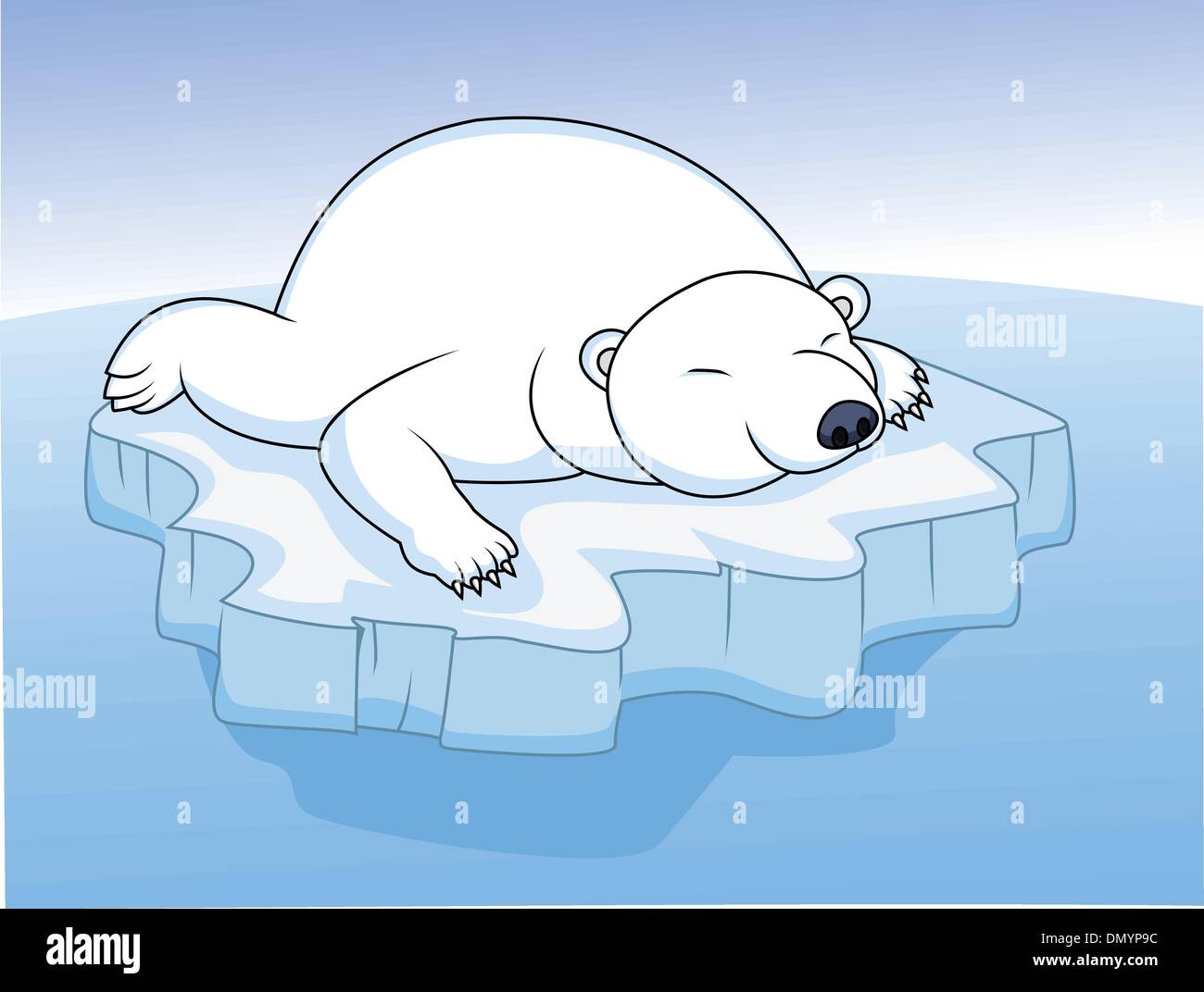 polar bear resting on an ice Stock Vector Image & Art - Alamy