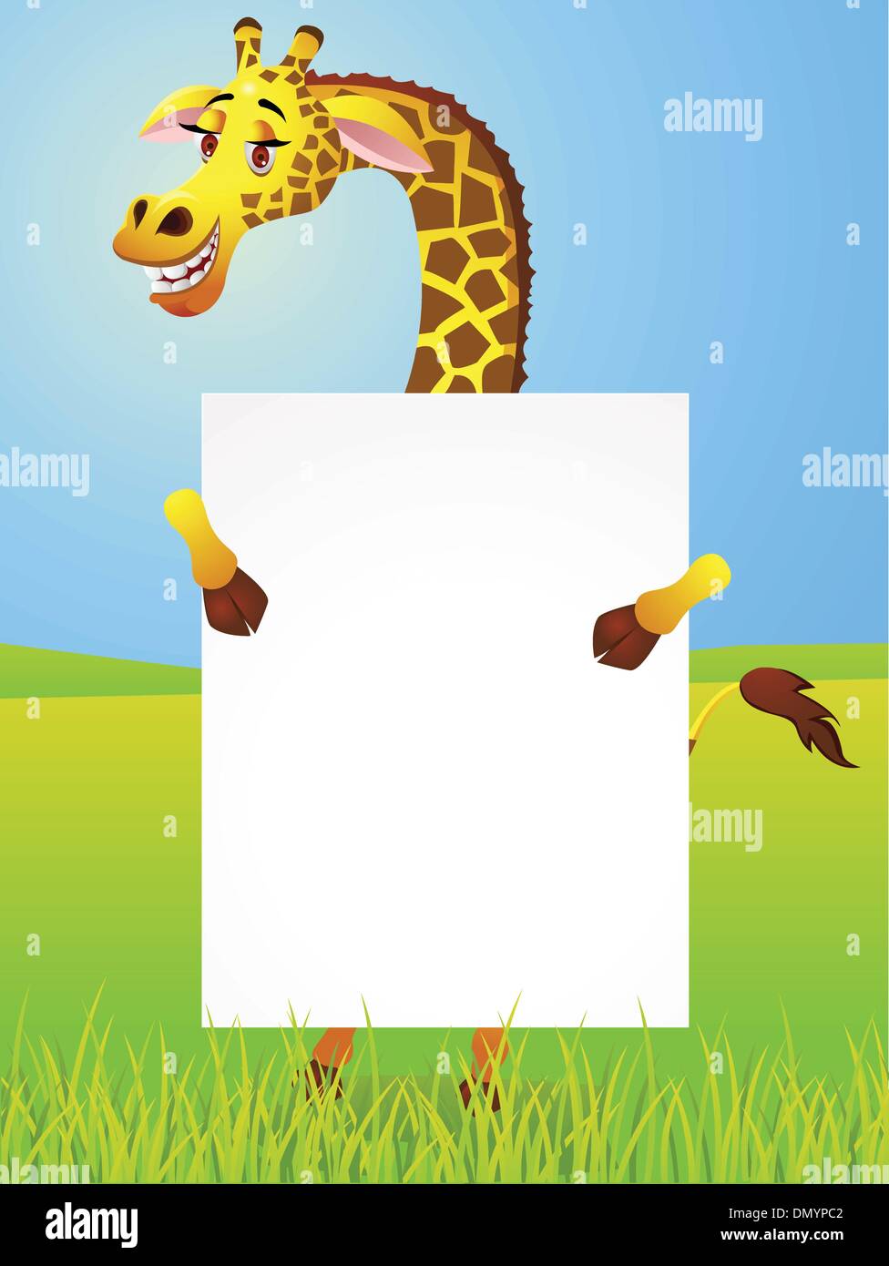 Giraffe with blank sign Stock Vector Image & Art - Alamy