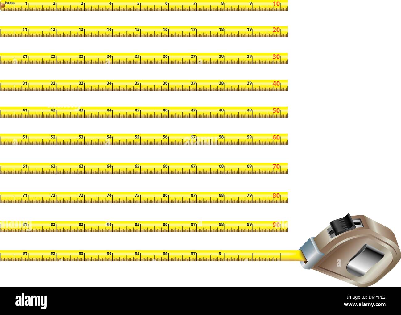 Steel tape ruler Stock Vector Images - Alamy