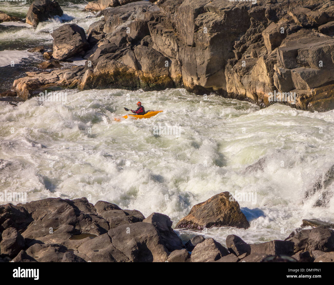 GREAT FALLS, MARYLAND, USA - Kayak at Great Falls on Potomac River in ...