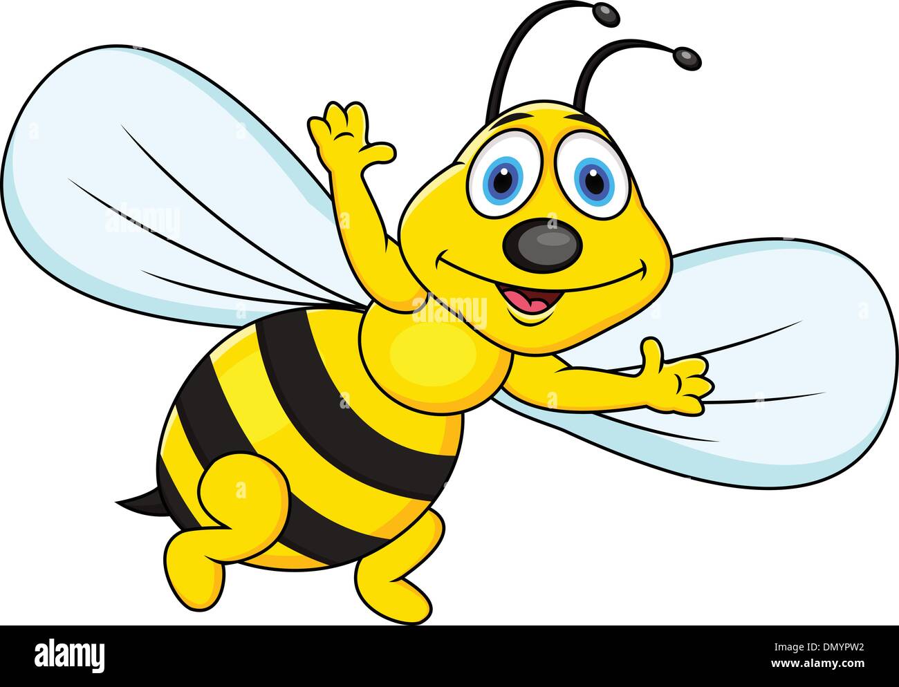 Funny bee cartoon Stock Vector Image & Art - Alamy