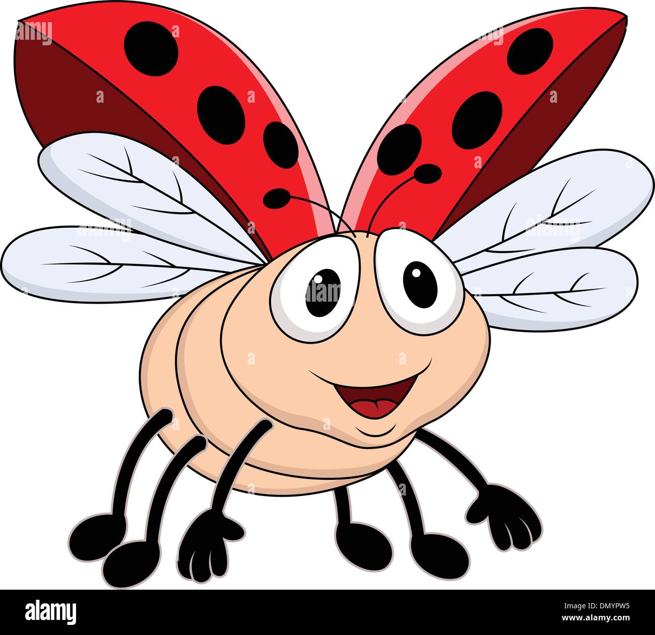 Lady bug flying Stock Vector Image & Art - Alamy