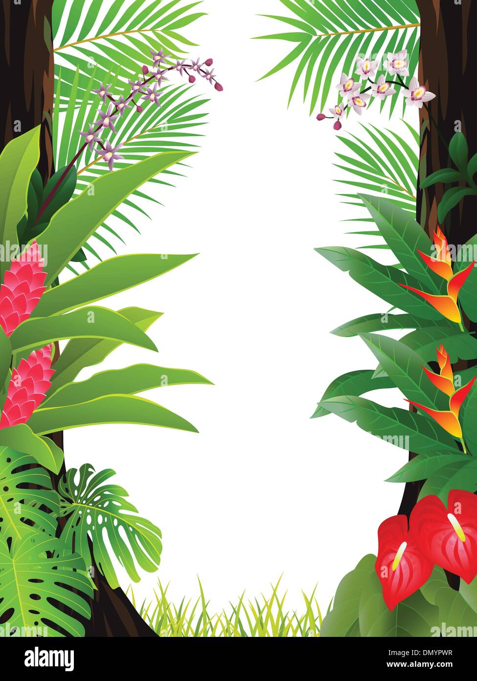 tropical forest background Stock Vector Image & Art - Alamy