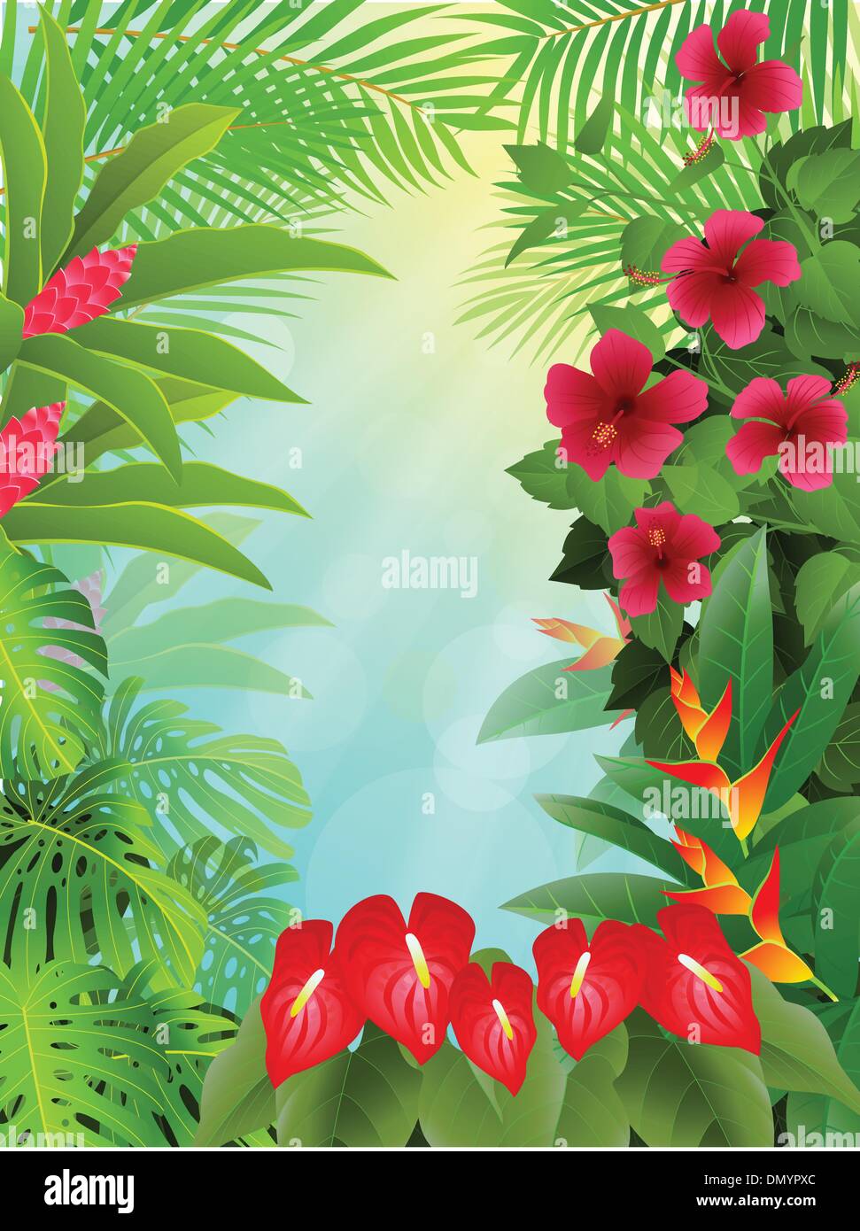 tropical forest background Stock Vector Image & Art - Alamy